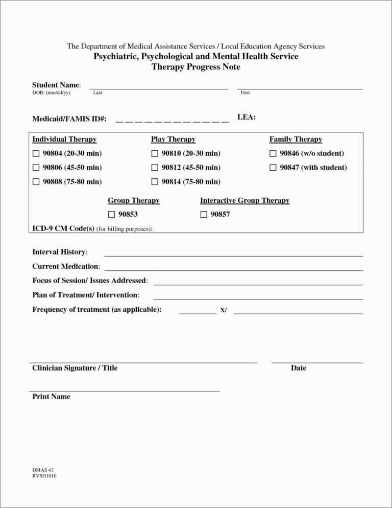 010 Mental Health Progress Note Template Free Inspirational In 