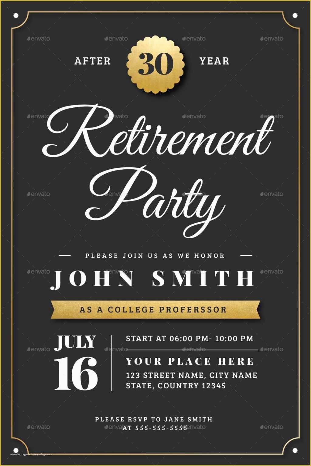 Free Retirement Invitation Template Microsoft Word