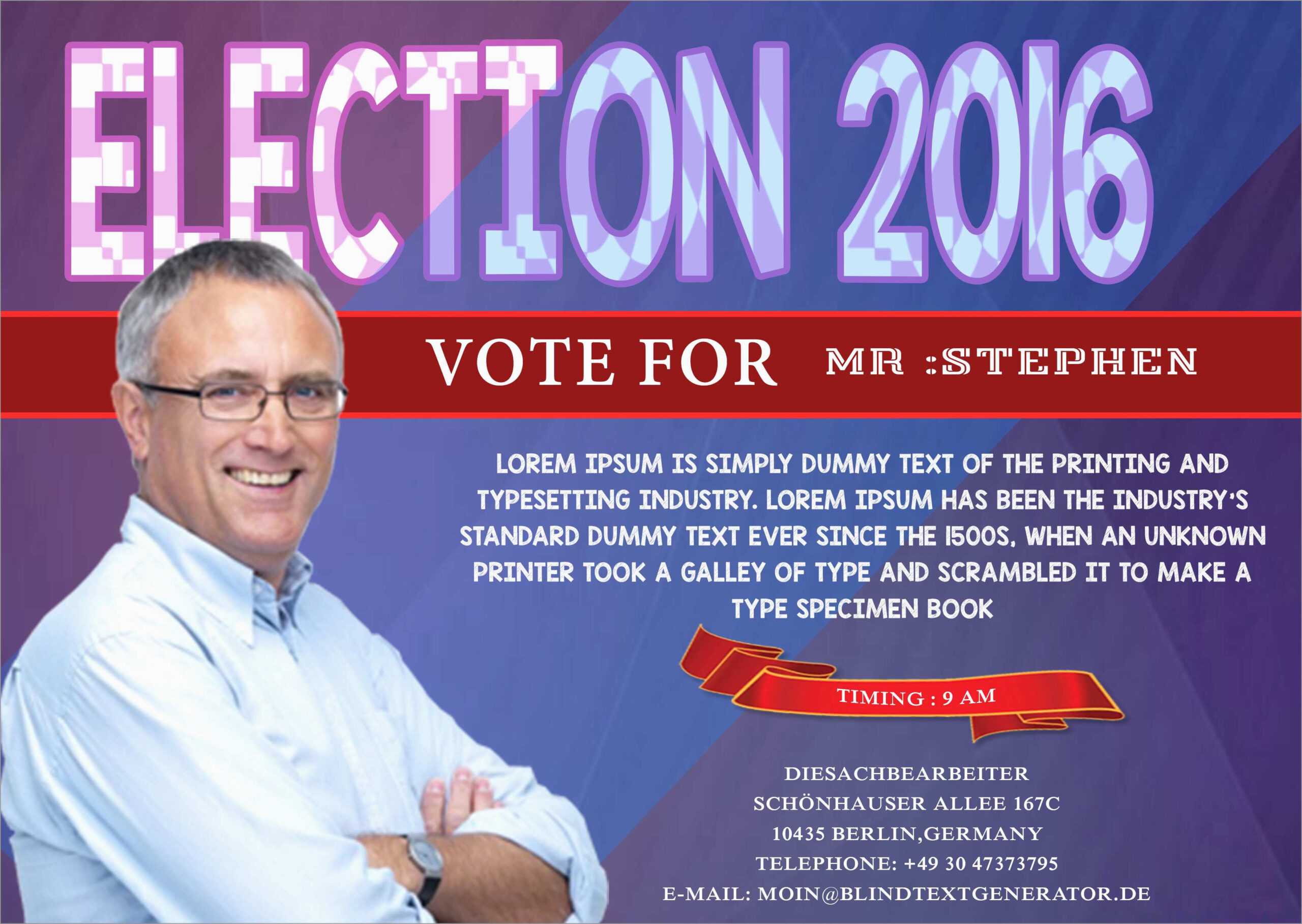 033 Campaign Poster Template Free Awesome With These Elegant Regarding 