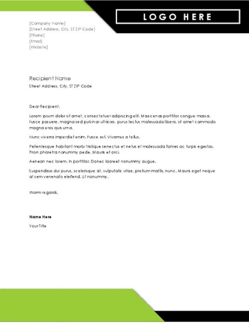 20 Best Free Microsoft Word Corporate Letterhead Templates Inside 