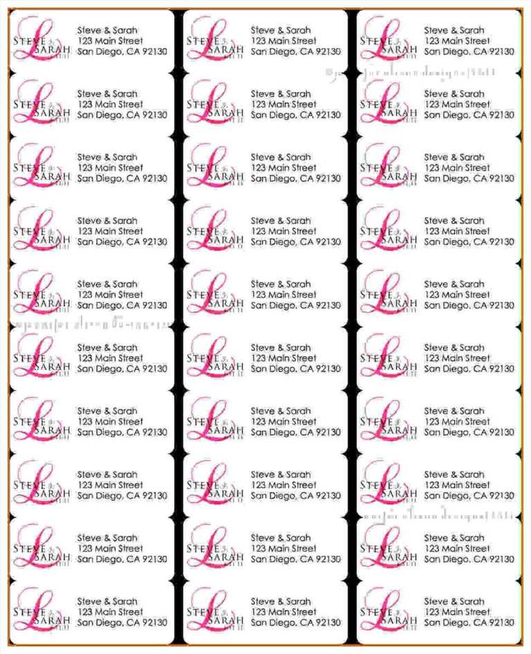 Free Address Label Design Templates Return Label Template Printable 