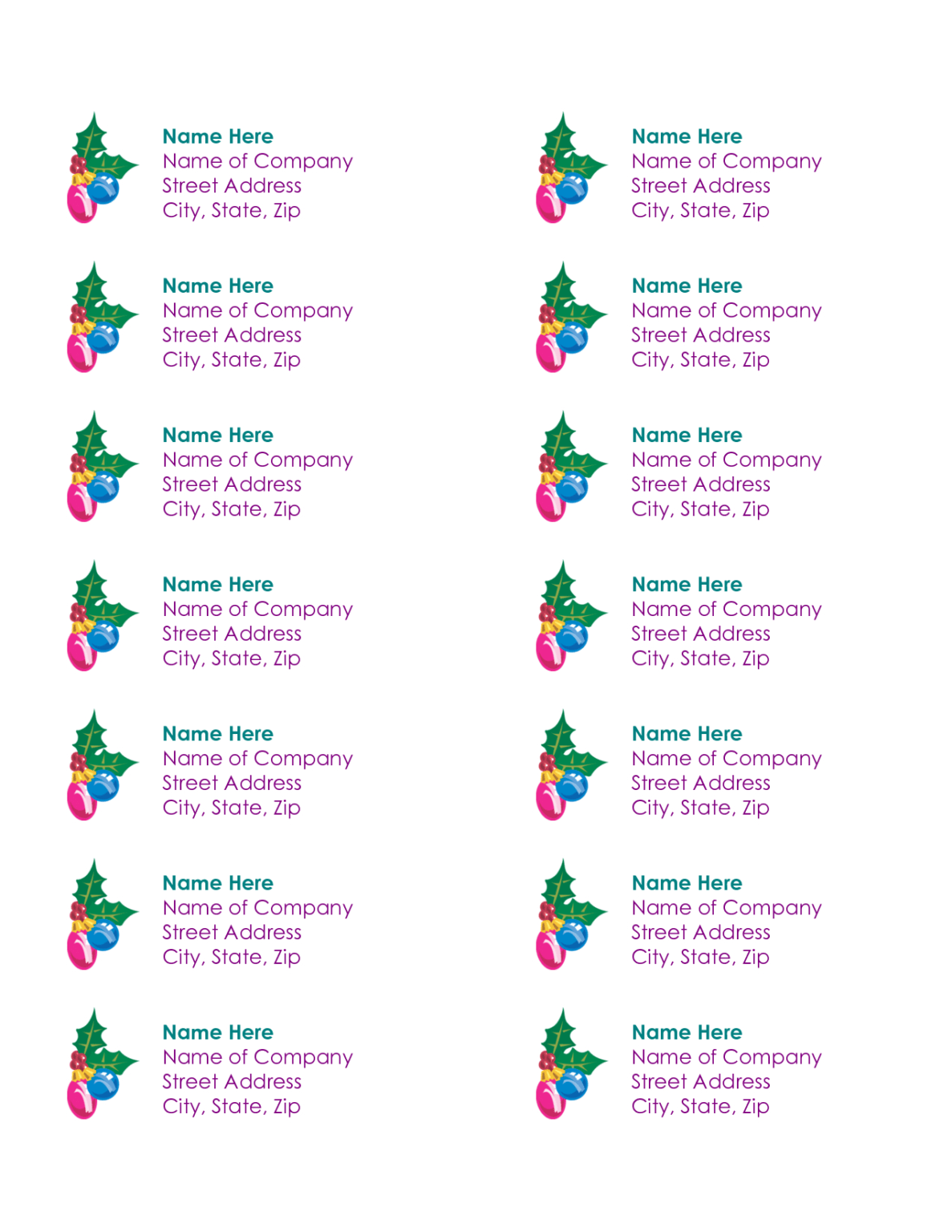 Avery 8160 Christmas Address Labels Horizonconsulting co In Christmas 