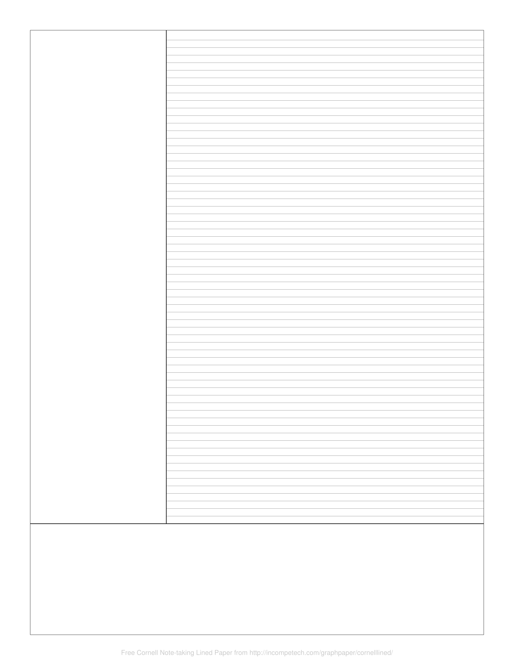 Cornell Note Template Google Docs