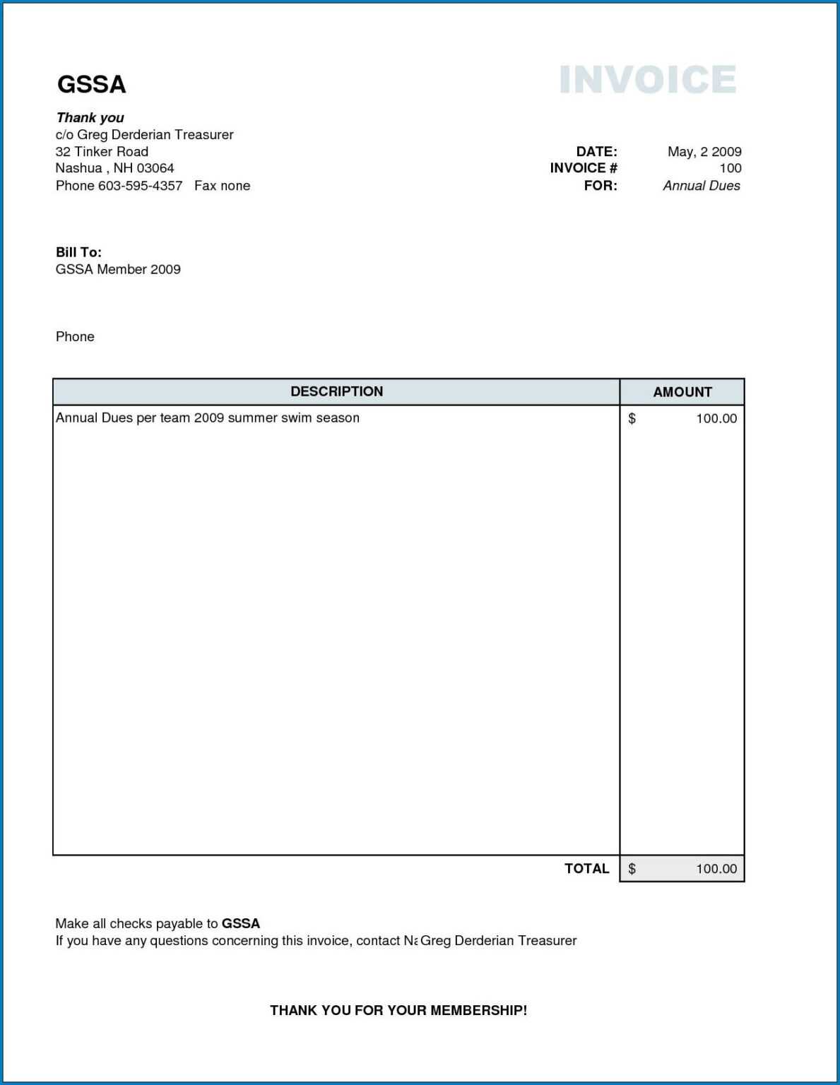  Free Printable Simple Invoice Template Templateral With Free Bill 