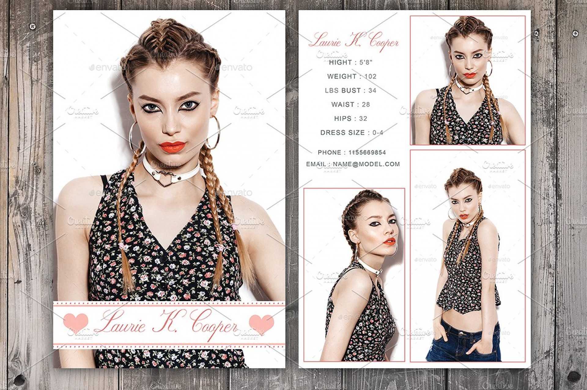 Free Model Comp Card Templates C Punkt For Free Zed Card Template 