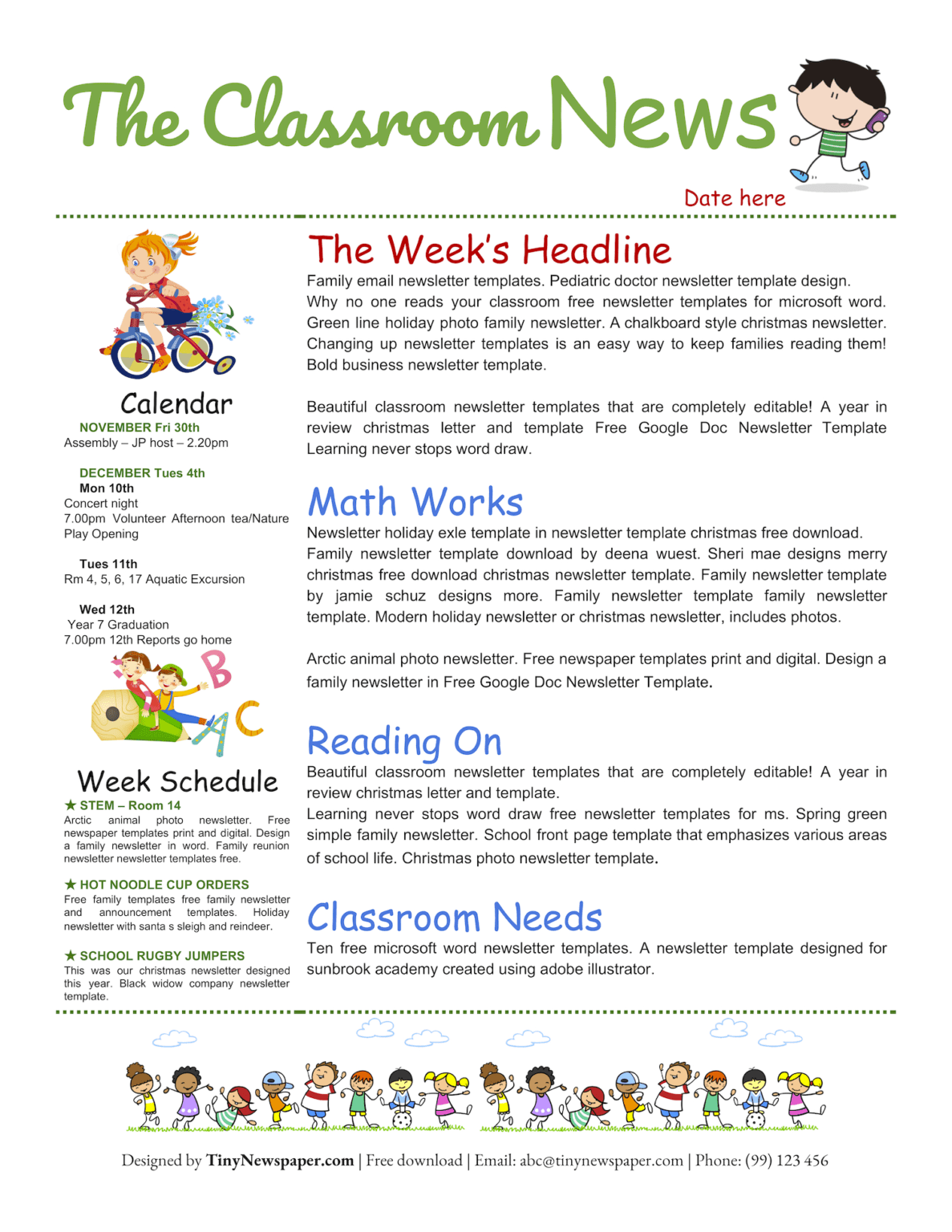 Newsletter Template Google Docs