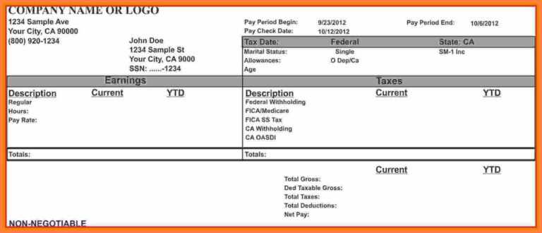 Pay Stub Creator Tunu redmini co Intended For Free Printable Pay 
