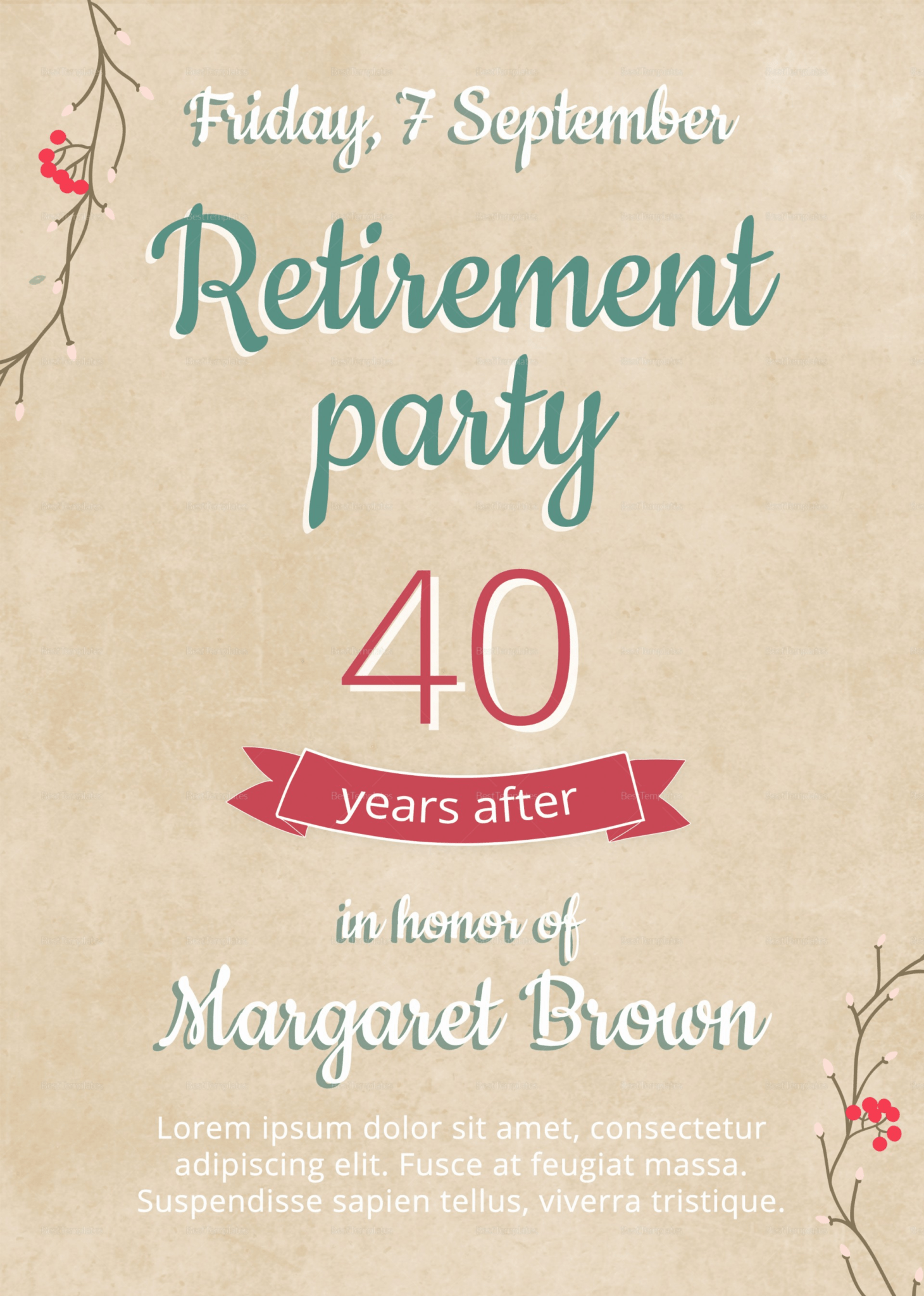 Free Retirement Flyer Templates Best Professional Templates