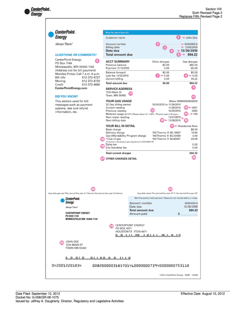 Fake Water Bill Template